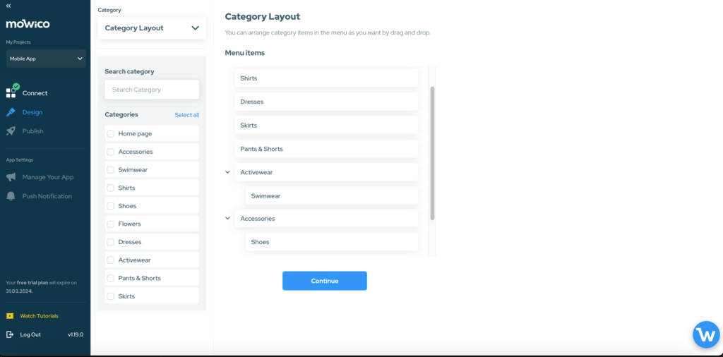 Category Layout - Mowico